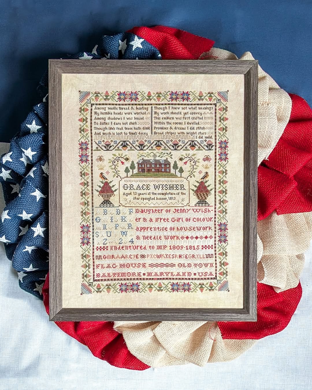 Shaded Stitchery - A Sampler for Grace – Just Keep Stitchin' Co.