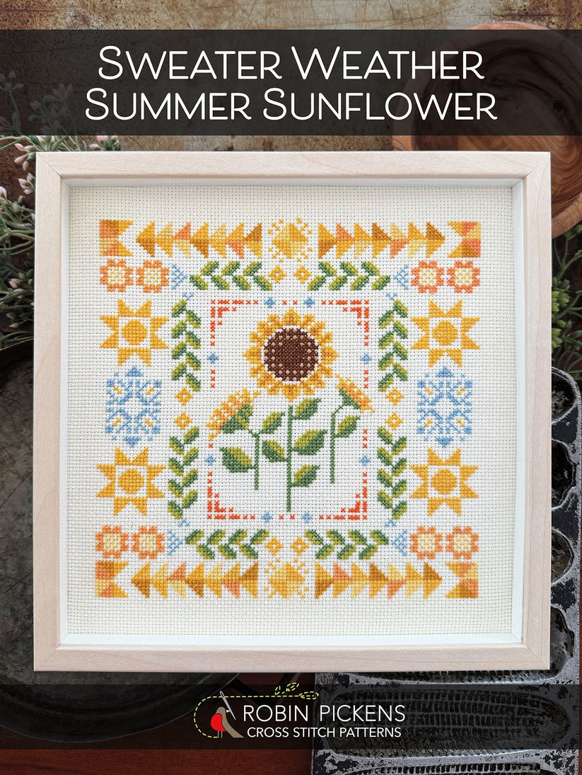 Robin Pickens - Sweater Weather Summer Sunflower – Just Keep Stitchin' Co.